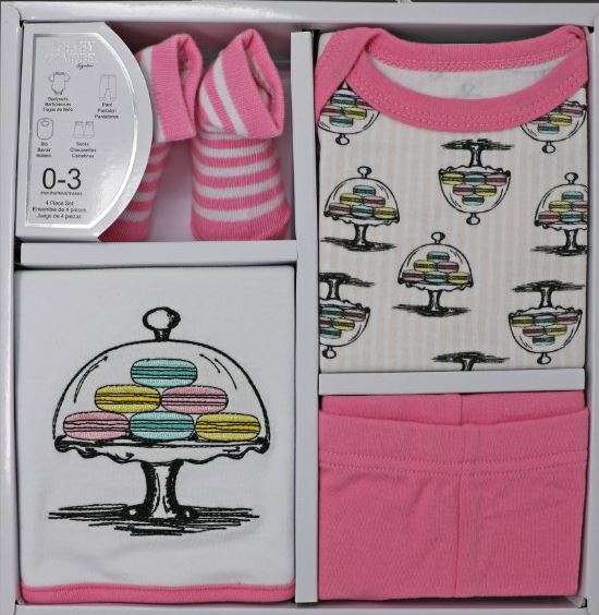 New Baby - 4pc Boxed Gift Set - Pink - Giving Blooms
